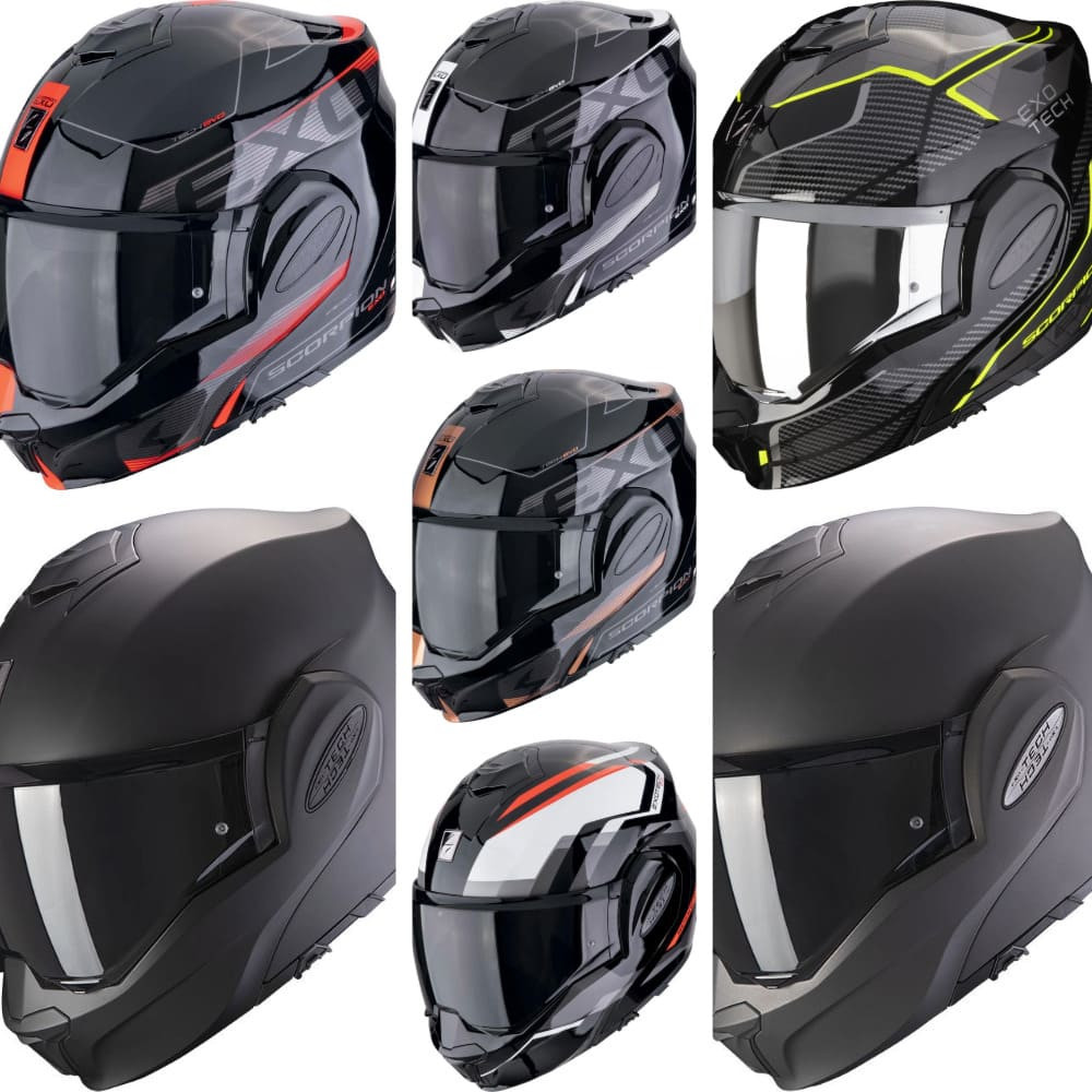 Køb Scorpion EXO-TECH EVO flip-up hjelm | Bikeroutfit.dk