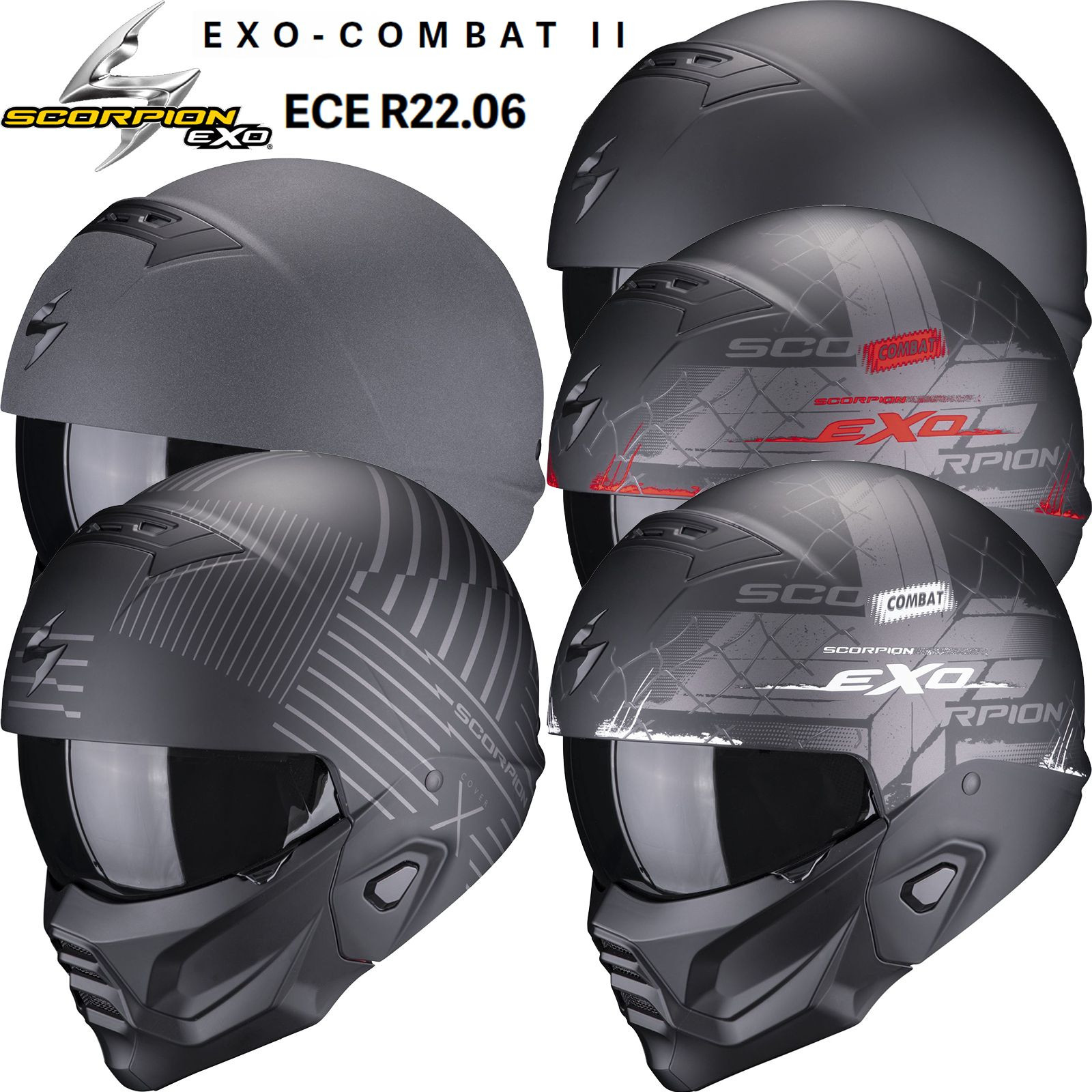 Køb Scorpion EXO-COMBAT 2 II pilot hjelm | Bikeroutfit.dk